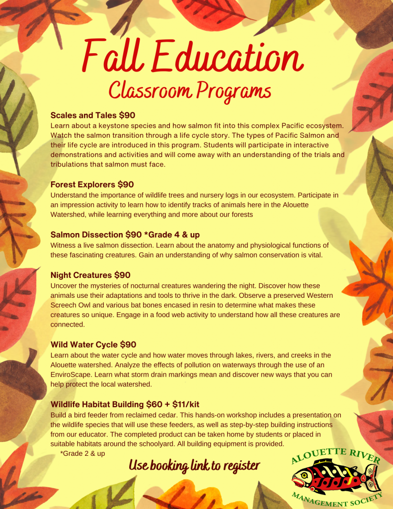 Classroom Programs - Alouette River Management Society